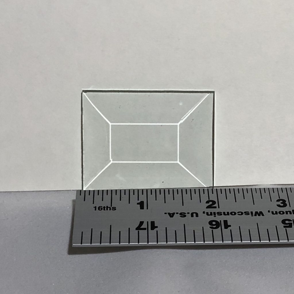 Triangle Bevel Glass 1 1/2″ x 1 1/2″ x 1 1/2″ | Glass House Store