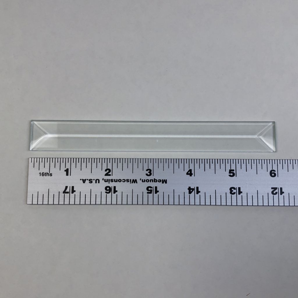 3/4″ x 6″ Rectangle Bevel Glass | Glass House Store