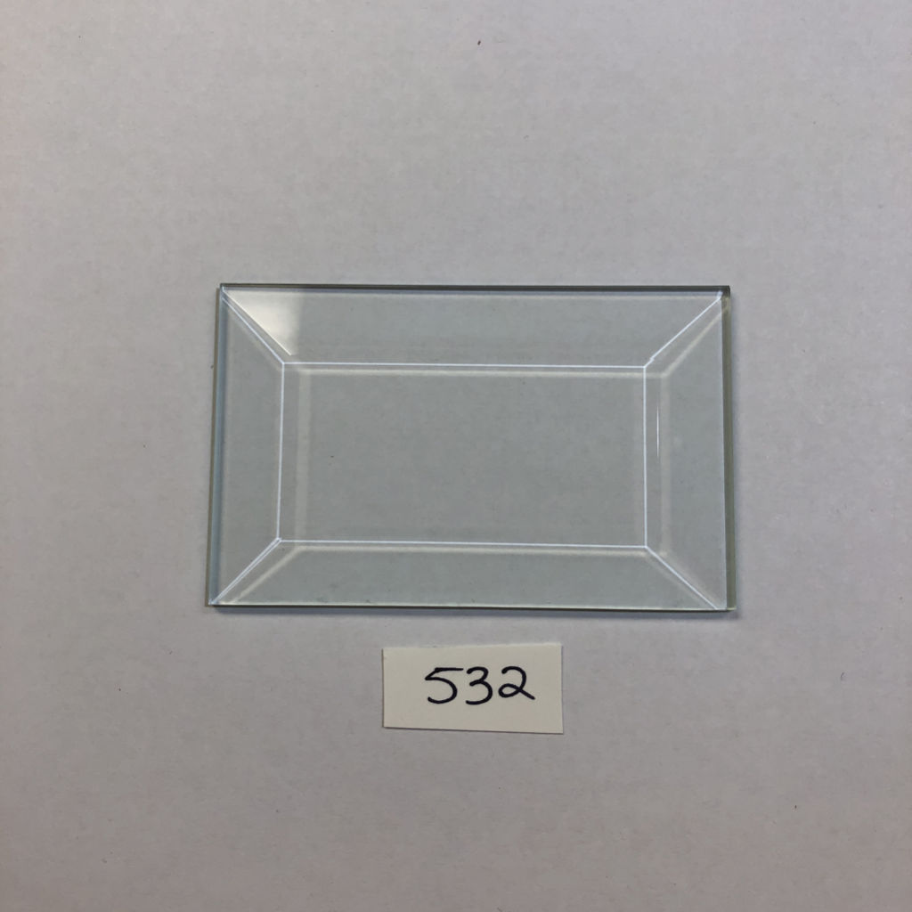 G#532 Rectangle Bevel Glass 2″ x 3 3/16″ | Glass House Store