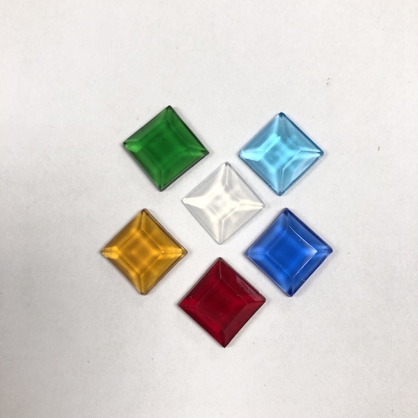 Faceted Square Jewel – 12mm | Glass House Store