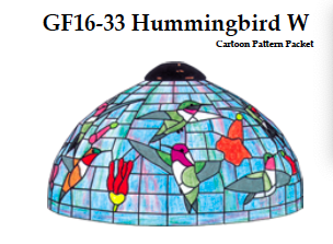 Worden GF16-33 Hummingbird Lamp Pattern | Glass House Store